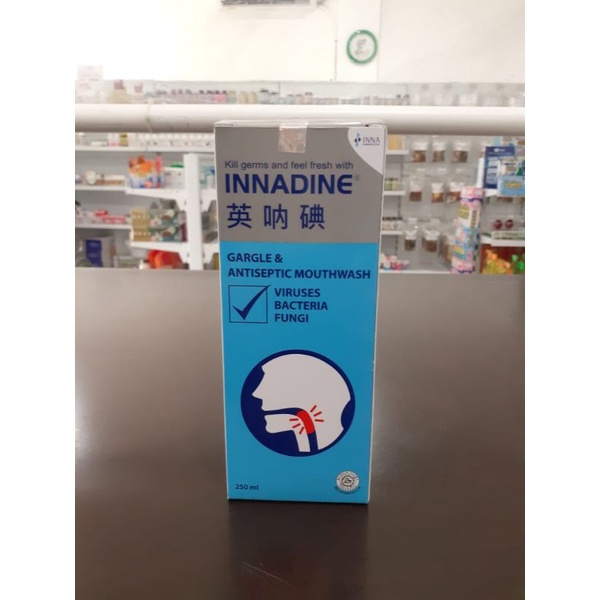 Jual Innadine Antiseptic Mouthwash (Cairan utk kumur) | Shopee Indonesia