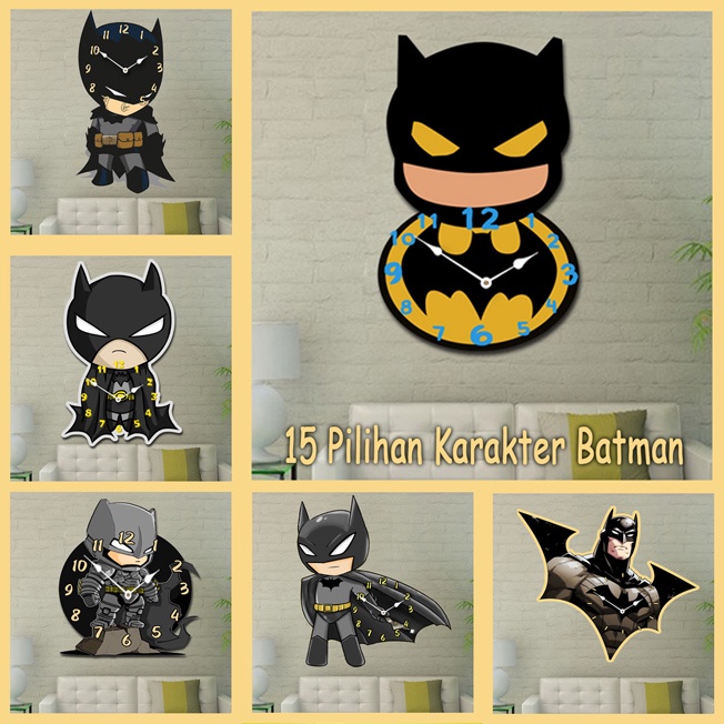 Jual Jam Dinding Karakter Batman | Komik DC Marvel | Superman Superhero ...