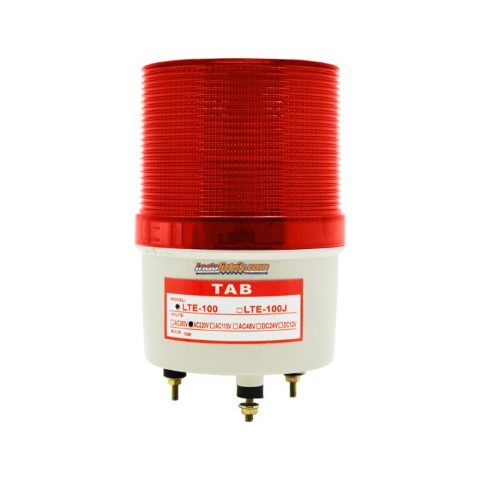 Jual Lampu Darurat LED 4 " Rotary Warning Light 220V AC TAB - Merah ...