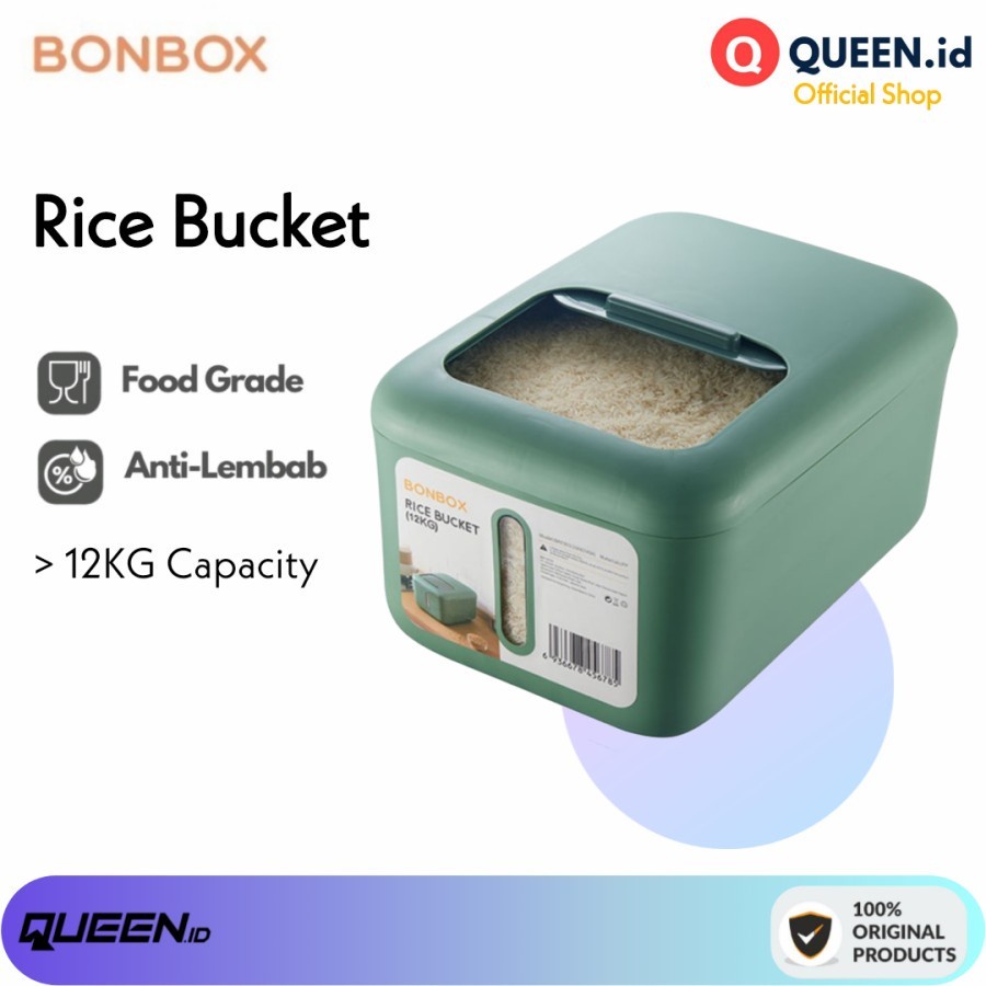 Jual BONBOX BKE901 Rice Bucket Kotak Dispenser Beras 12KG Food Grade ...