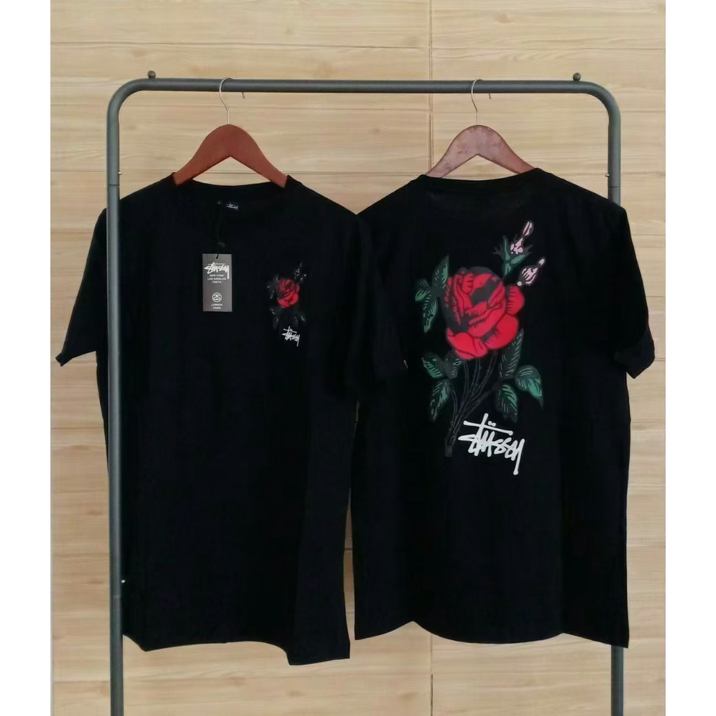 Jual Kaos Stussy Lengan Pendek Model Gambar Mawar Pria/Wanita Terbaru ...