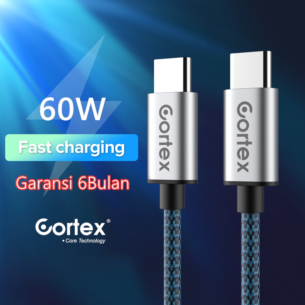 Jual Cortex KE-211 Kabel Data Type C to Type C / USB C Cable PD2.0 60W Fast Charging (20V 3A) 2 ...