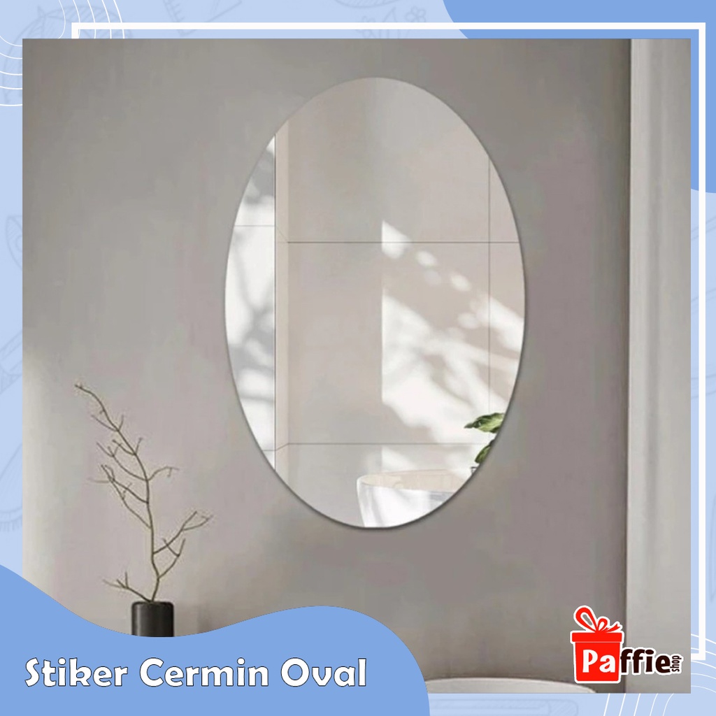 Jual Stiker Cermin Oval Besar Dekorasi Interior Minimalis 3D Sticker ...