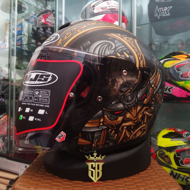 Jual HELM NJS KAIROZ MOTIF DV SAMURAI DOFF HALF FACE | Shopee Indonesia
