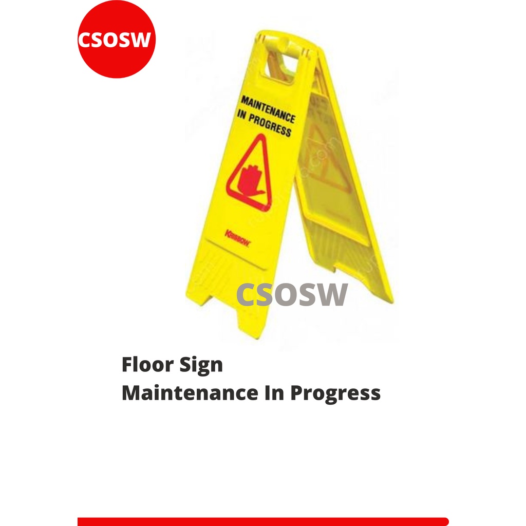 Jual Krisbow Floor Sign "Maintenance In Progress" Papan Plastik Penanda ...