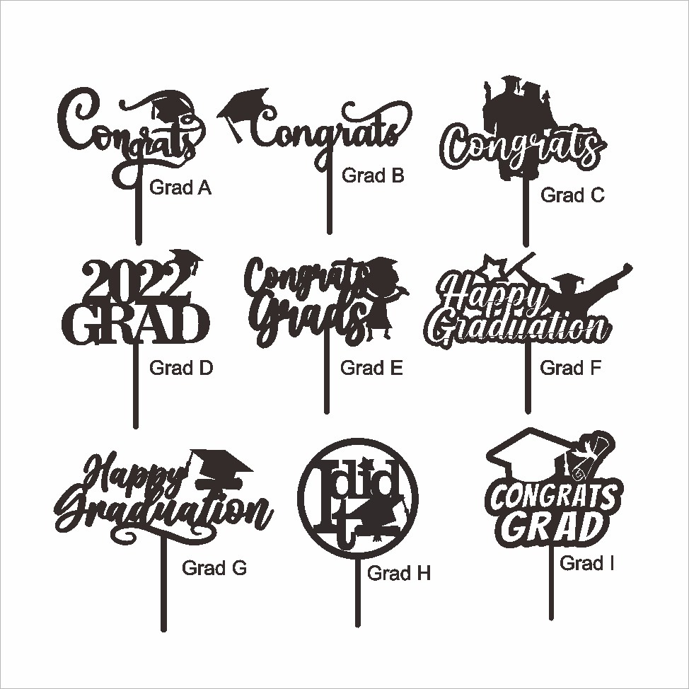 Jual Cake Topper Graduation Wisuda Congratulations Hiasan Kue | Shopee ...