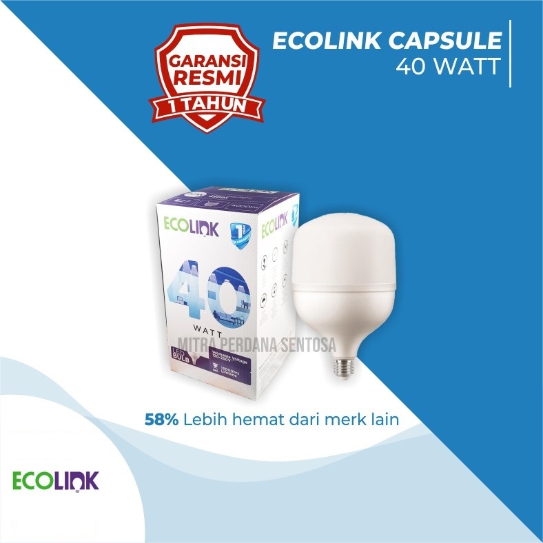 Jual Lampu LED Ecolink Bohlam Bulb Capsule 40 watt TAHAN LAMA SUPER ...