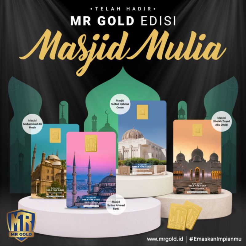 Jual EMAS MR GOLD EDISI MASJID MULIA 24 KARAT BERSERTIFIKAT+ NOTA | Shopee Indonesia