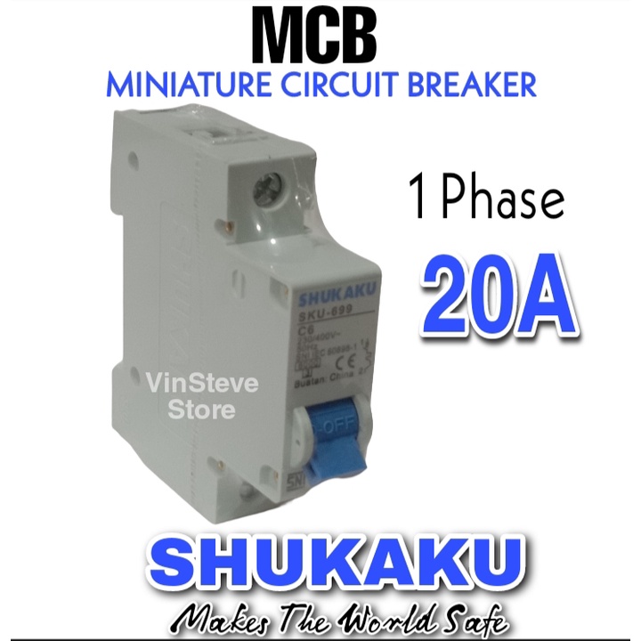 Jual MCB Biru SHUKAKU 20A 1 phase | Shopee Indonesia