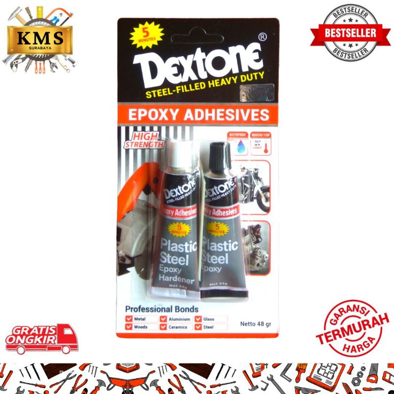 Jual Dextone 5 Menit 48gr ( Lem Epoxy Besi Keramik Kaca Kayu Serbaguna ...