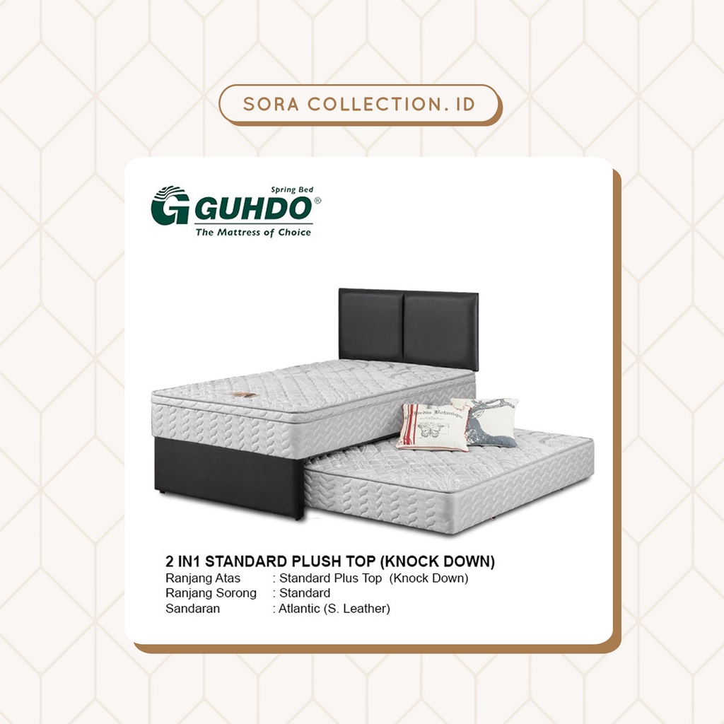 Jual Guhdo Springbed 2 in 1 Standard Plush Top Uk 100x200 cm ( Knock Down ) | Shopee Indonesia