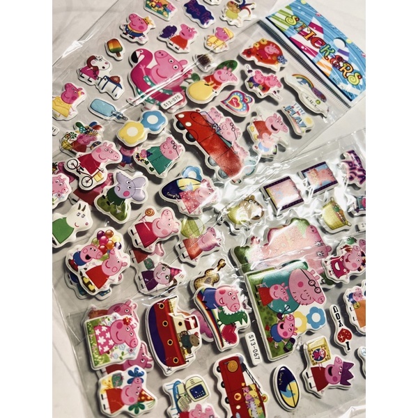 Jual 1 lembar stiker timbul peppa babi kartun george sticker for ...