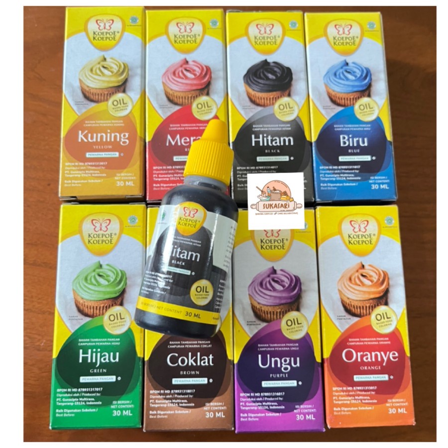 Jual Koepoe Koepoe Pewarna Makanan Food Colouring Oil Based / Halal ...