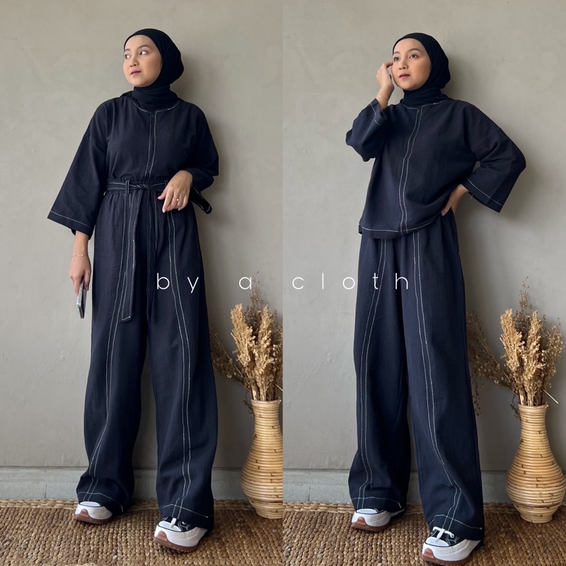 Jual Kinder Set Linen - One Set Wanita - Baju Wanita - Blouse Wanita ...