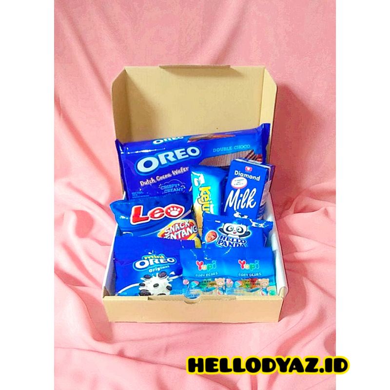 Jual HAMPERS SNACK BIRU TUA OREO UNTUK KADO ANAK / ULANGTAHUN / WISUDA ...