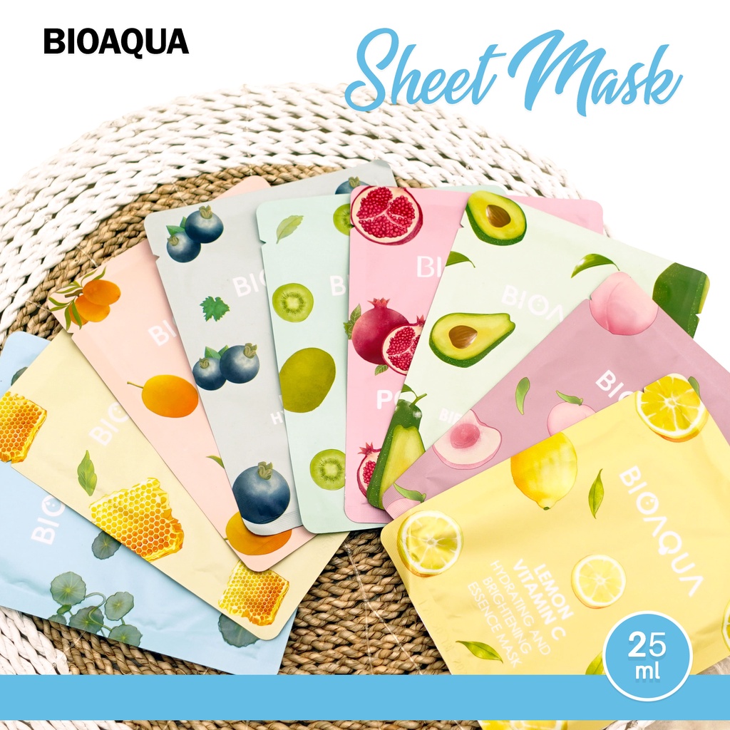 Jual Bioaqua Sheet Masker Hydrating Essence Face Mask Brightening Masker Wajah Bioaqua Sheetmask ...