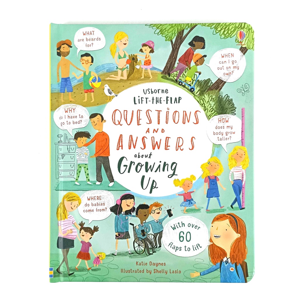 Jual ORIGINAL Usborne Lift The Flap Questions and Answers about Growing ...