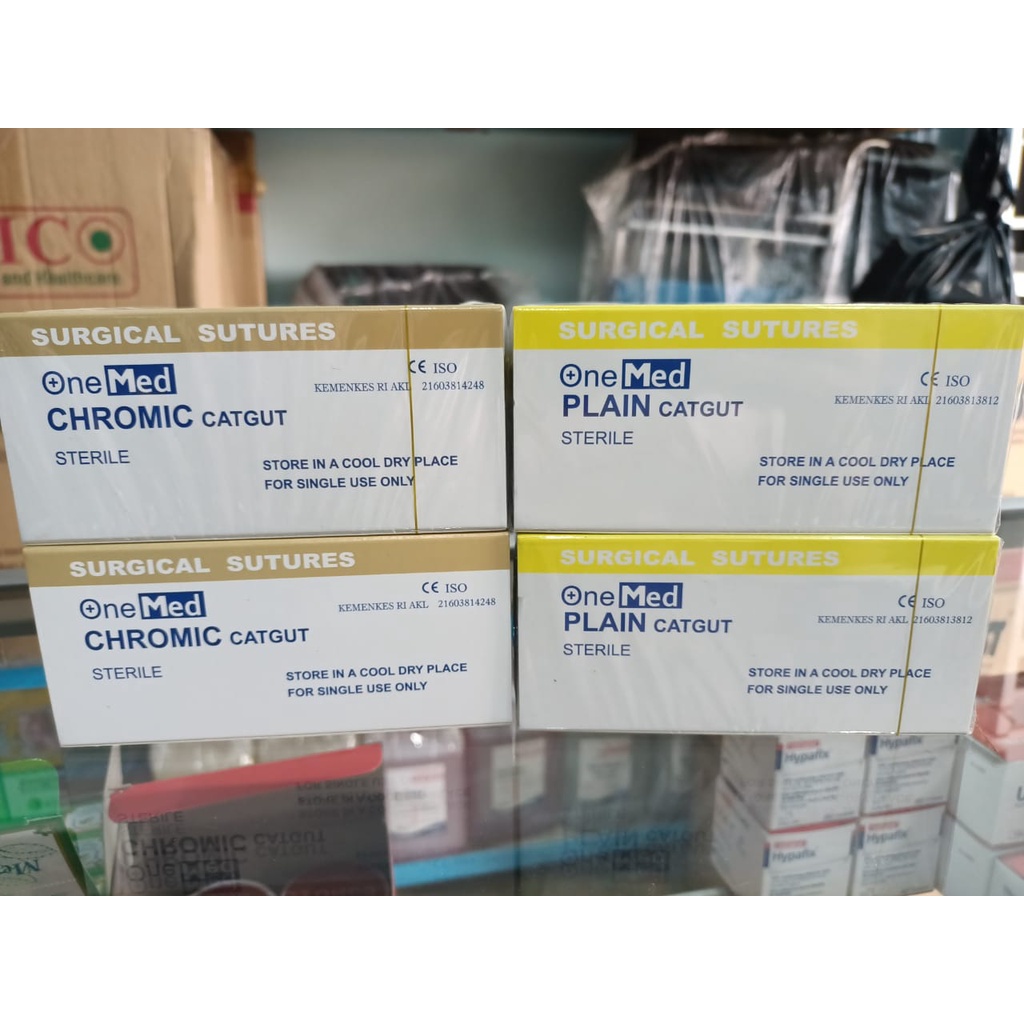 Jual Benang silk cromic plain ecer / catgut onemed 3.0 ECERAN | Shopee ...