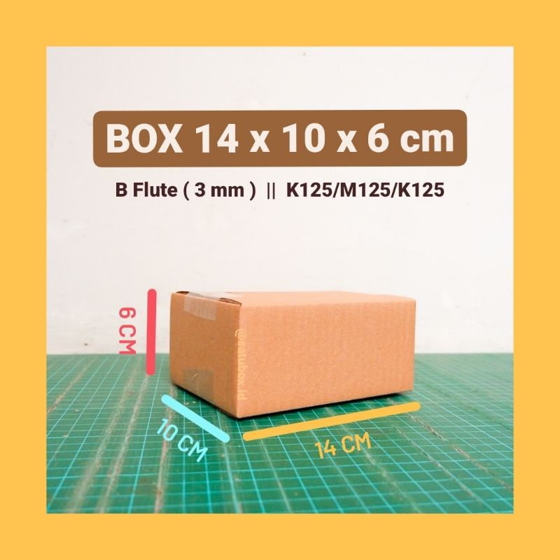Jual kardus karton box polos uk. 14x10x6 cm, single wall tebal 3mm ...