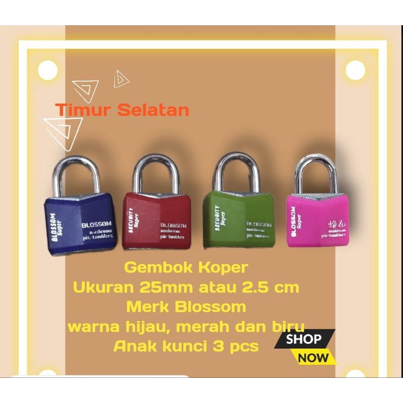 Jual Gembok koper mini warna blossom 25mm | Shopee Indonesia