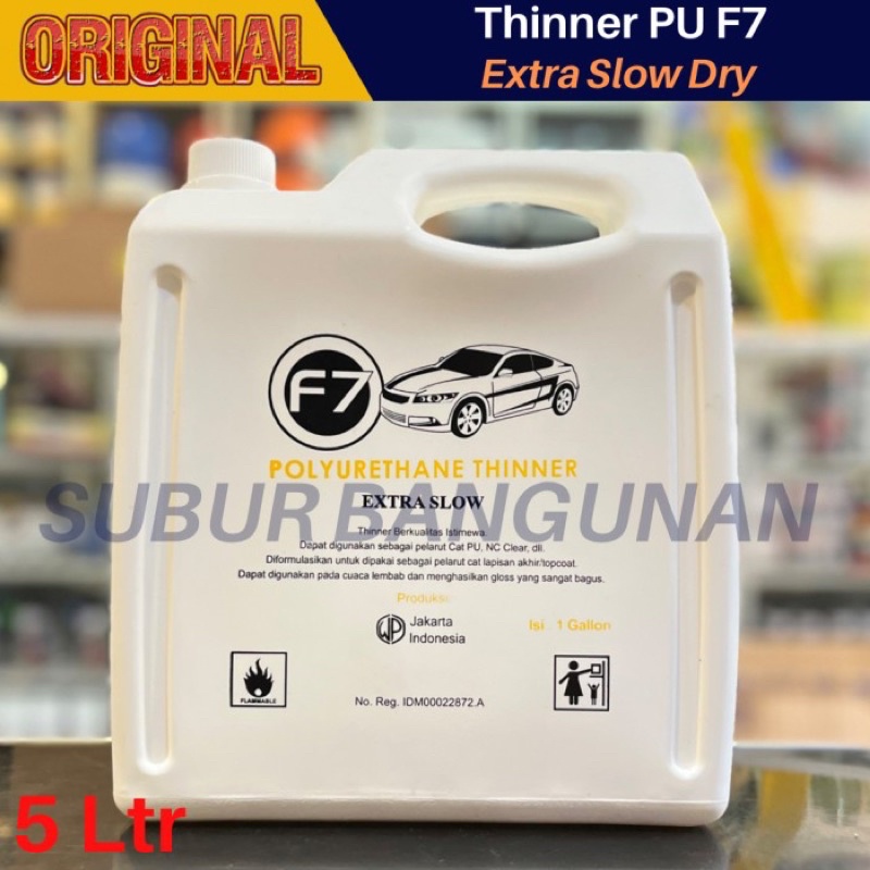 Jual Thinner F7 PU Polyurethane Extra Slow 5 LTR Thinner F Seven PU SlowDry | Shopee Indonesia
