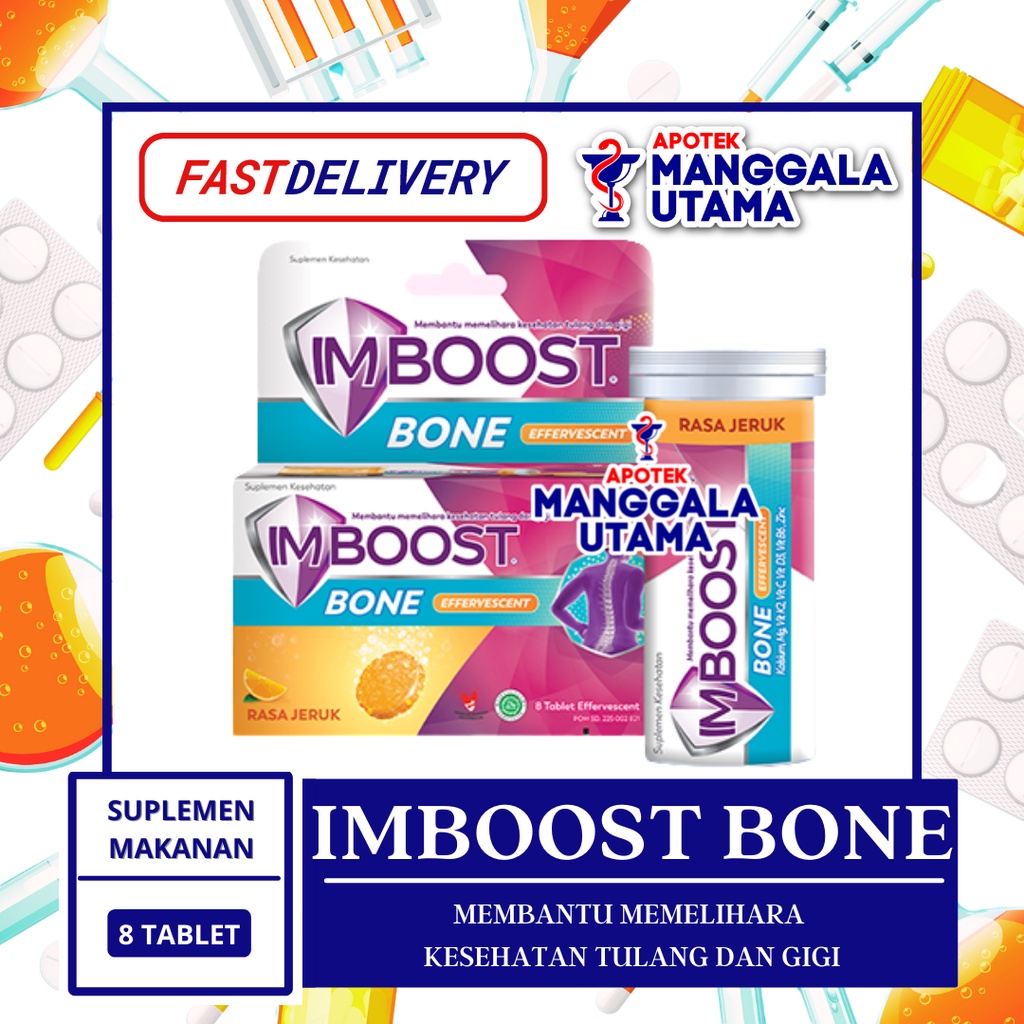 Jual IMBOOST BONE EFFERVESCENT TUBE ISI 8 TABLET | Shopee Indonesia