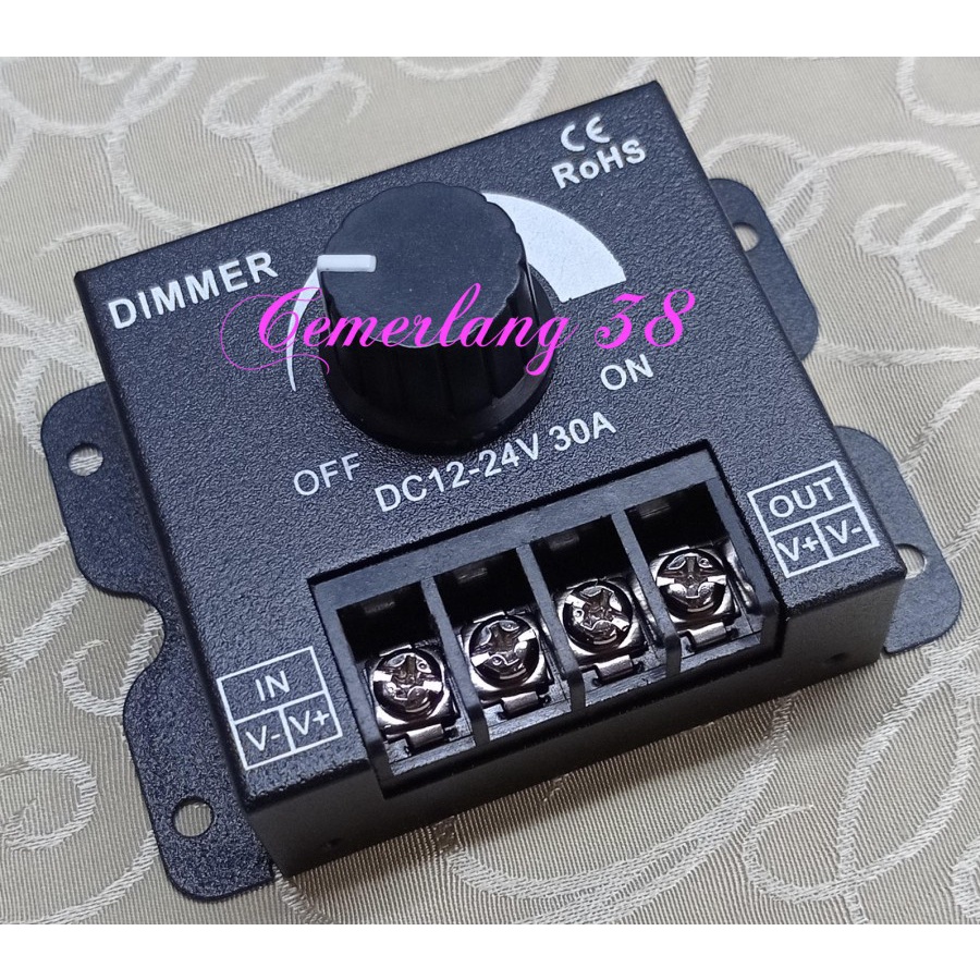 Jual LED Single Colour Dimmer DC 12V-24V/12-24 Volt 30A/30 Ampere ...