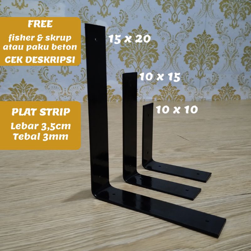 Jual Plat Besi Siku L Rak Dinding Ambalan Hambalan Lebar 3,5cm Tebal ...