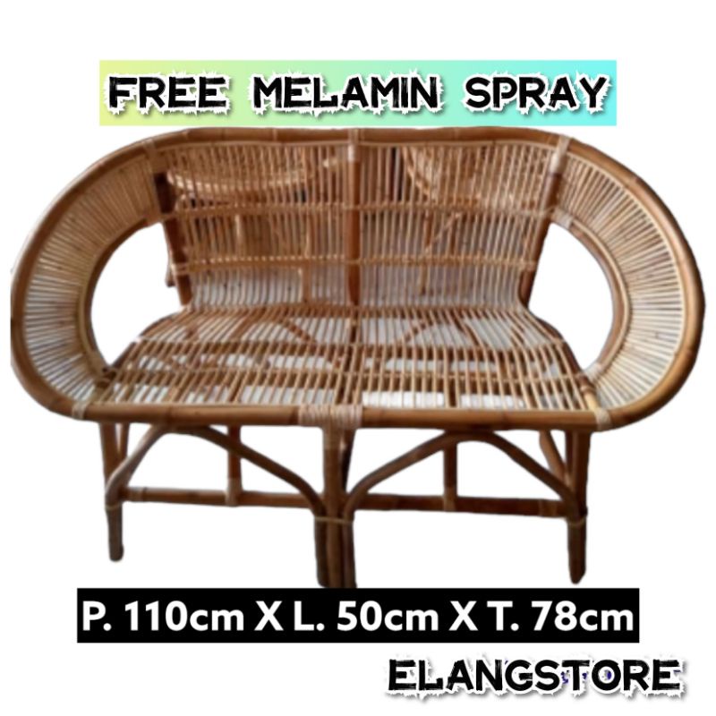 Jual Kursi Sofa Baron Rottan Free Vernis Melamin Spray | Shopee Indonesia