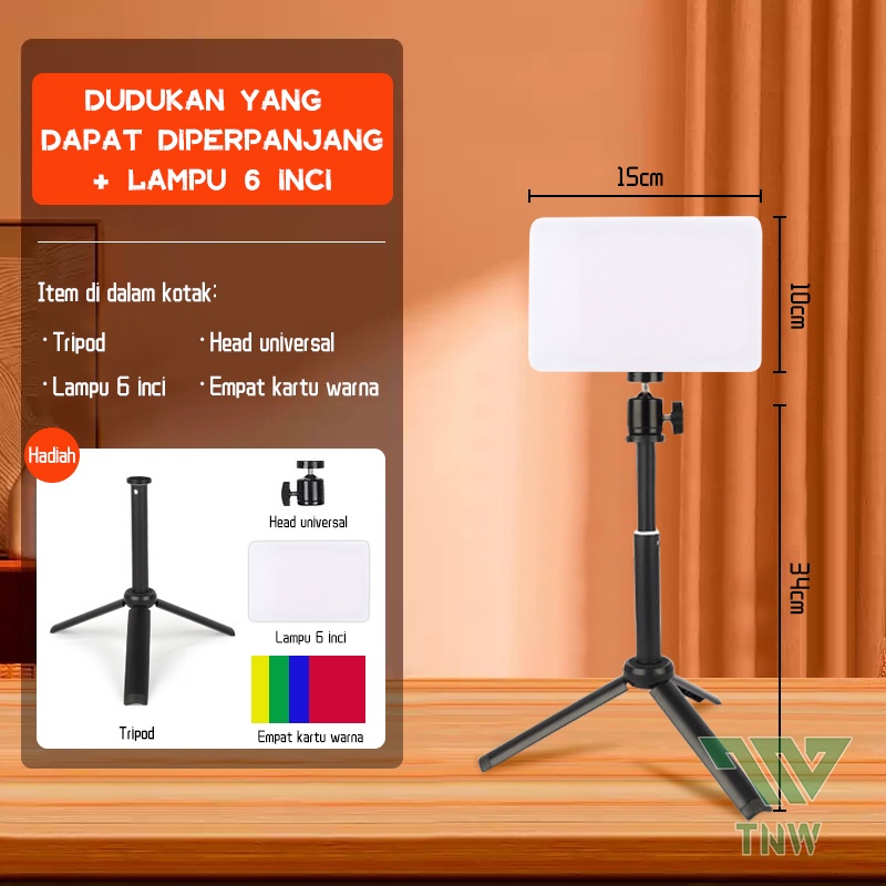 Jual TNW Lampu Foto Lampu LED Video Light Fill light Tripod Ring Light Lampu Fotografi Live ...