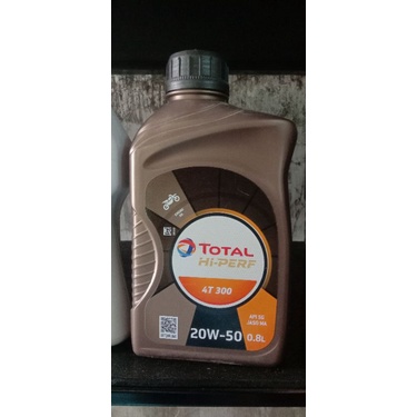 Jual Oli Mesin, Total Hi-Perf 4T 300, SAE 20W-50, API SL JASO MA, 800ml ...