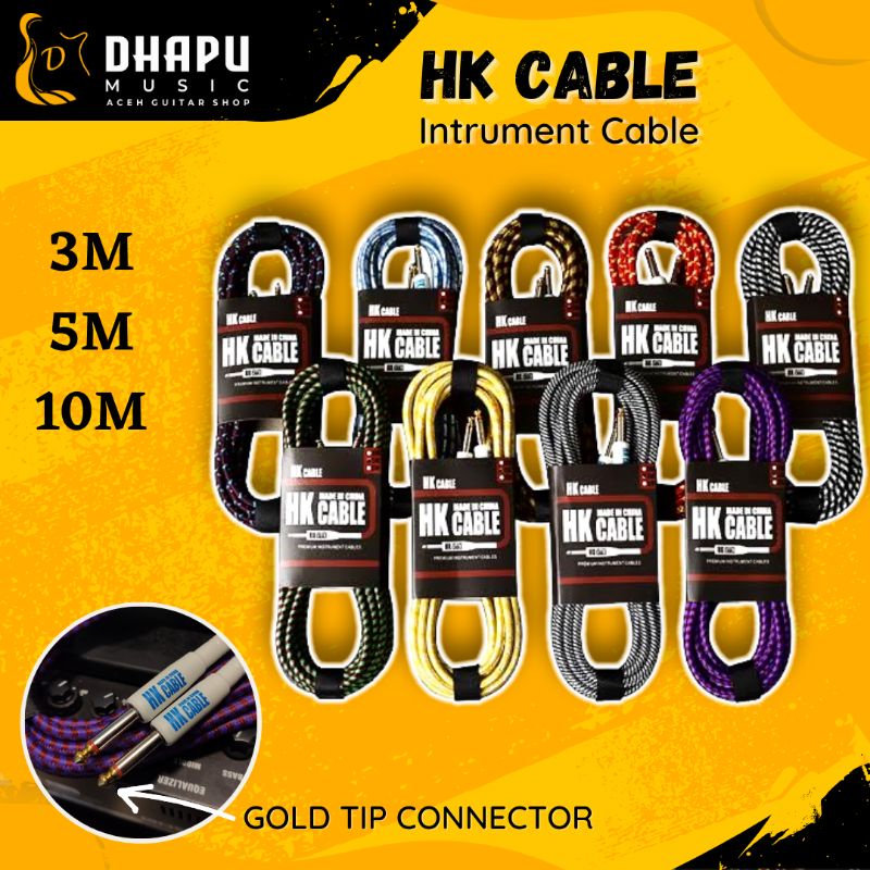 Jual Kabel Jack Gitar Guitar HK Cable Premium Intrument Cable Jack 3M 5M 10M | Shopee Indonesia