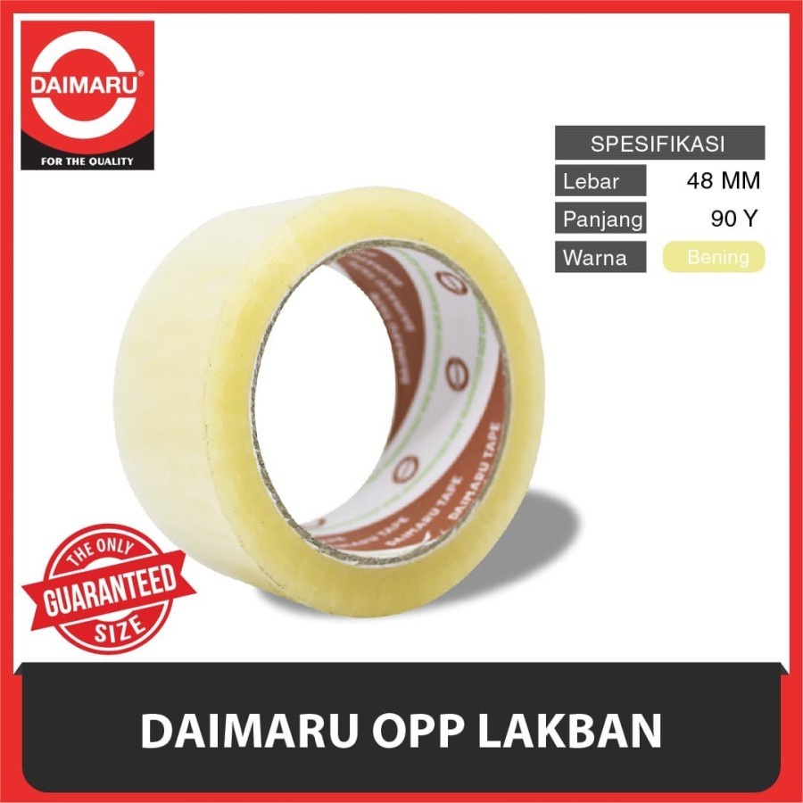 Jual Lakban Daimaru 2 Inch 48 mm x 90 yard / lakban bening | Shopee Indonesia