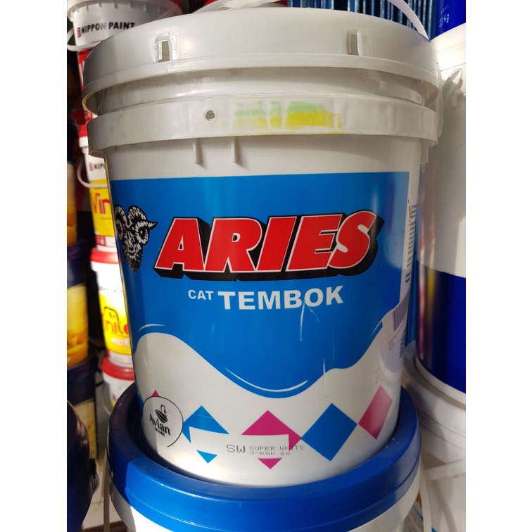Jual Cat Tembok Aries 20 Kg Super White Sw Putih Dinding Rumah Grc ...
