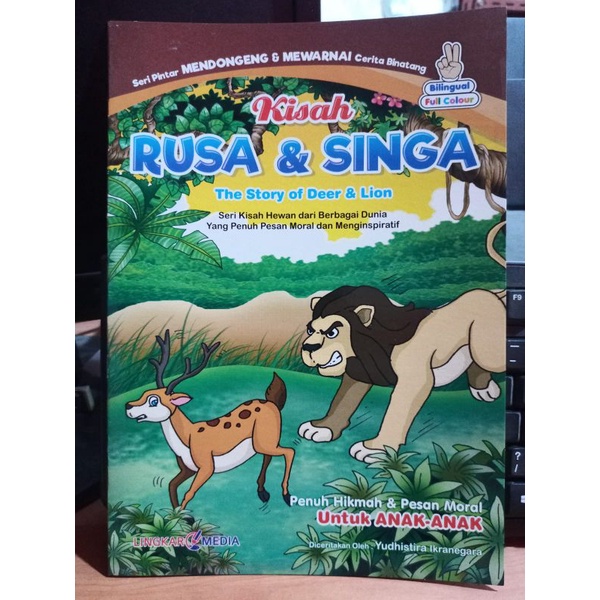 Jual Kisah Rusa & Singa Dongeng Dan Mewarnai Dua Bahasa | Shopee Indonesia