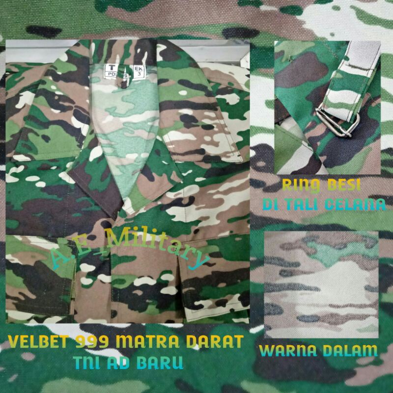 Jual Velbet 999 loreng Matra Darat Baru | TNI AD | limited Edition | Shopee Indonesia