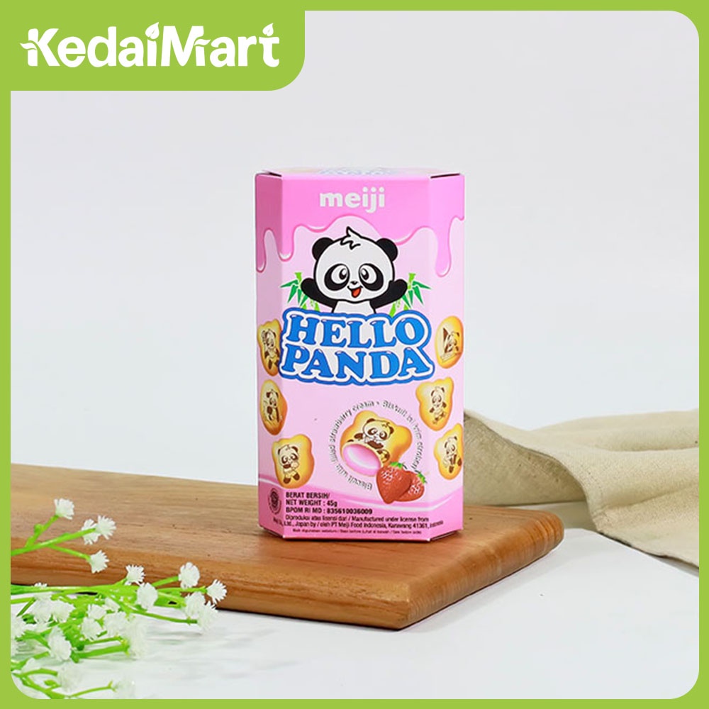 Jual Meiji Hello Panda Rasa Strawberry 45 Gram | Shopee Indonesia