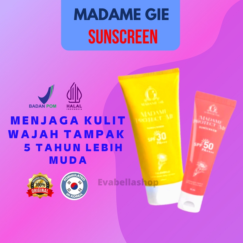 Jual Sunscreen Madame Gie Protect Me SPF 30 50 PA +++ With Calendula ...