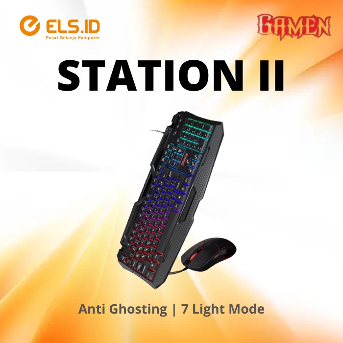 Jual Gamen Station II Keyboard & Mouse Combo Gaming RGB | Shopee Indonesia