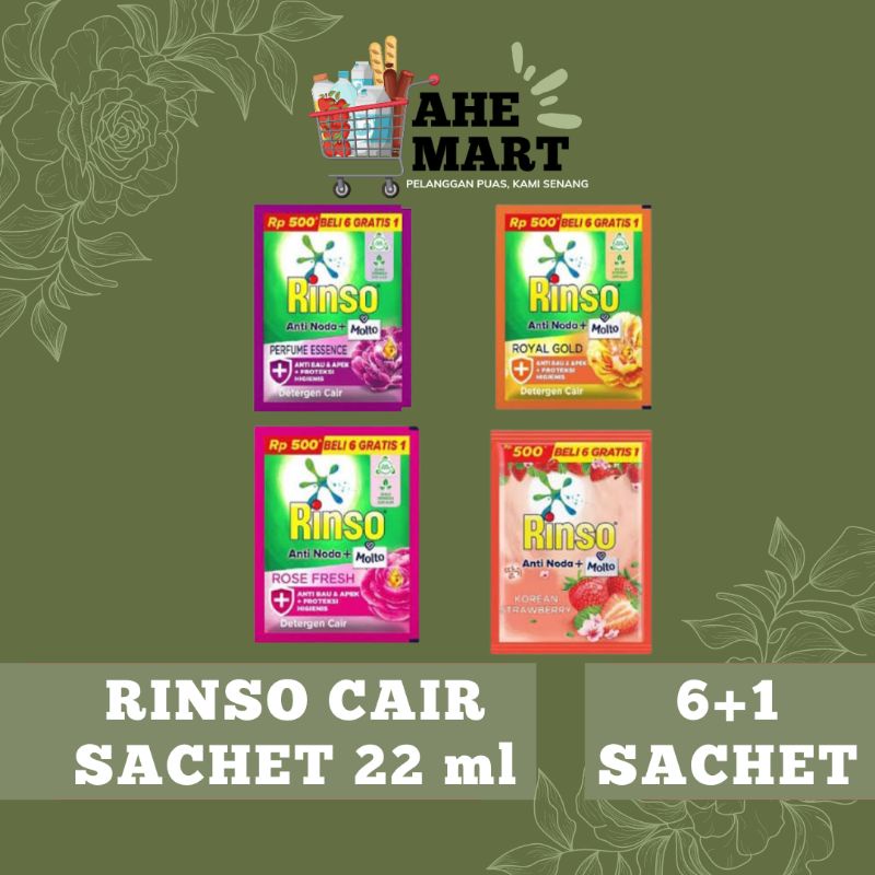 Jual RINSO CAIR SACHET 22ml x 36 sachet (6 renteng) | Shopee Indonesia