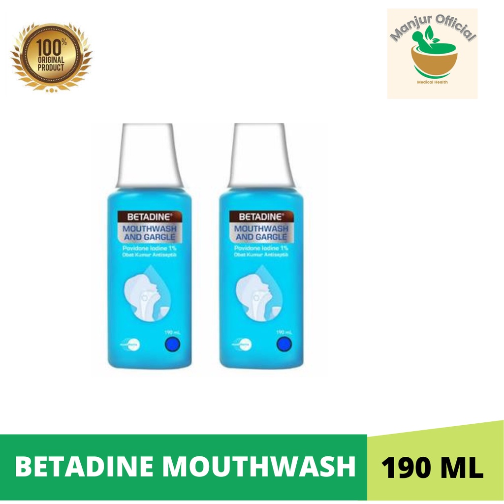 Jual Betadine Mouthwash And Gargle 100 Ml & 190 ml Obat Kumur | Shopee Indonesia
