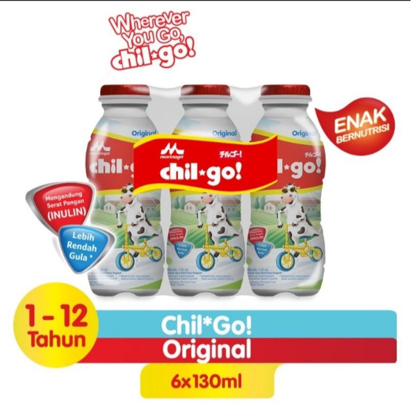 Jual MORINAGA CHIL-GO Original Botol 130ml (1Pack isi 6pcs) | Shopee Indonesia