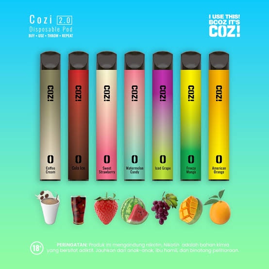 Jual cozi 2.0 pod disposable 600 puffs pod system ori | Shopee Indonesia