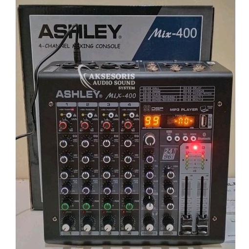 Jual Mixer ASHLEY MIX 400 Efek 99Dsp USB Bluetooth Player Model baru ...