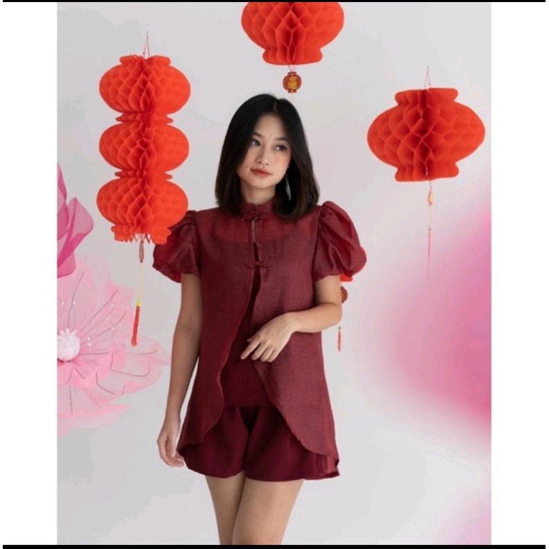 Jual cheongsam vivien set | Shopee Indonesia