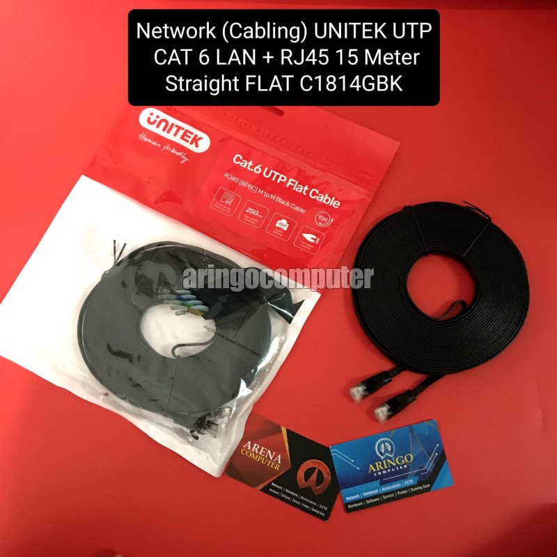 Jual Network (Cabling) UNITEK UTP CAT 6 LAN + RJ45 15 Meter Straight ...