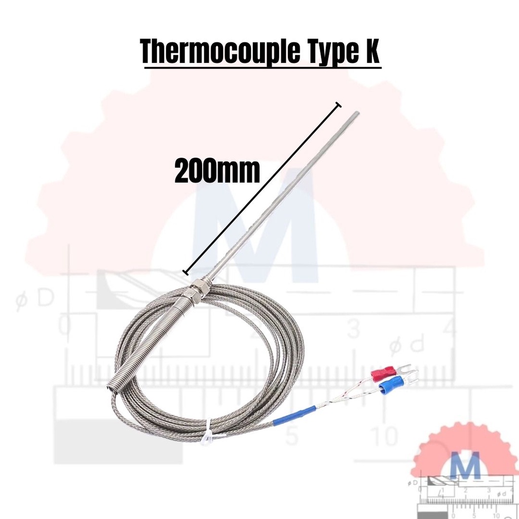 Jual Probe Sensor Suhu Thermokopel Type-K M8 Pengukur Temperatur Thermo ...