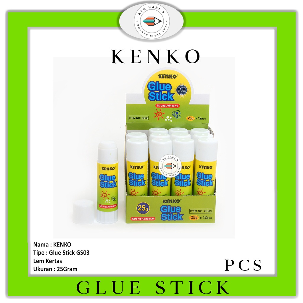 Jual KENKO - Lem Kertas Glue Stick 25 gram - Pcs | Shopee Indonesia