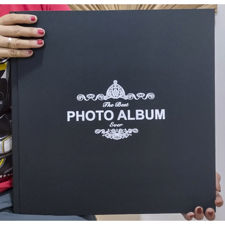 Jual album foto JUMBO 10 sheet hitam klasik sablon | Shopee Indonesia
