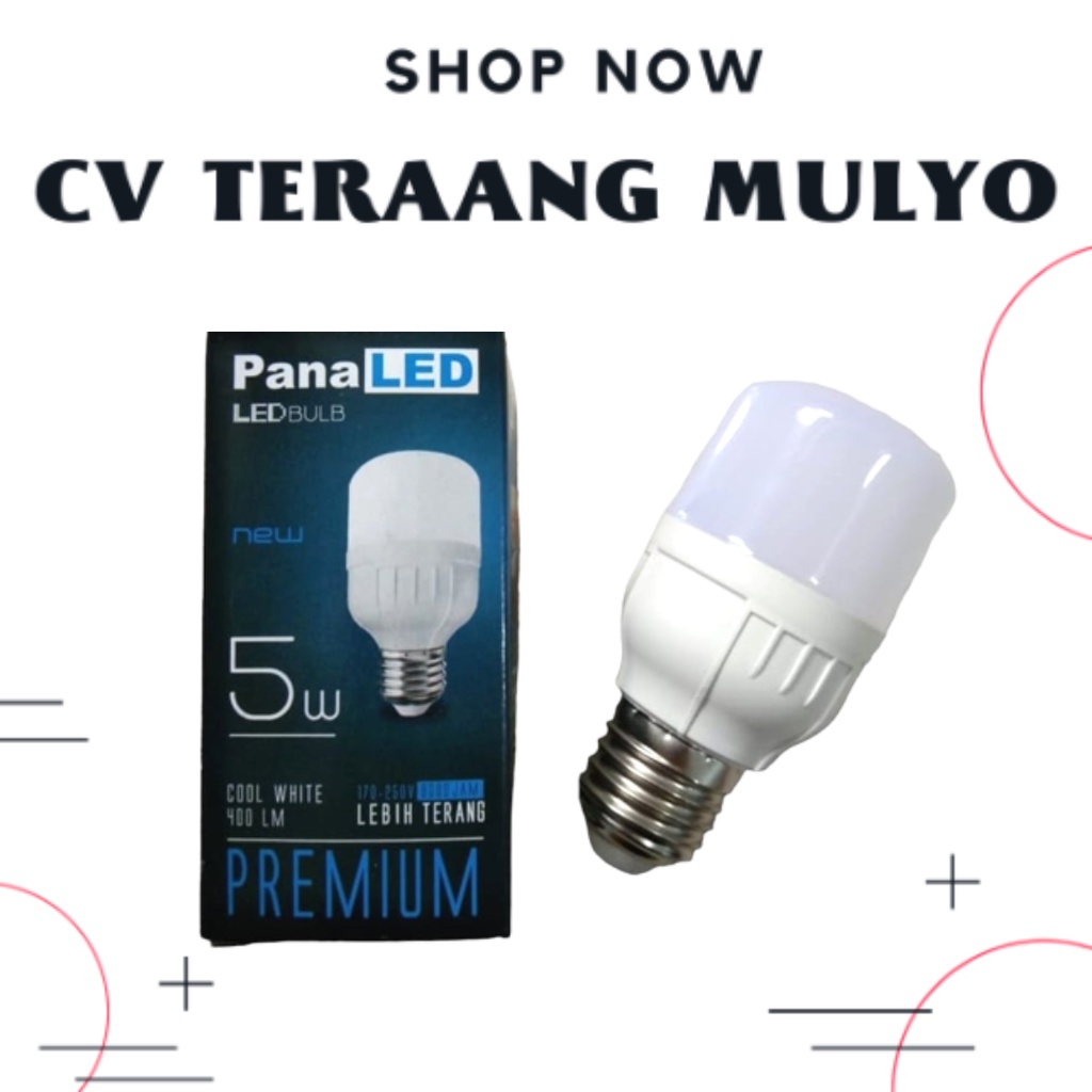 Jual Lampu LED Bohlam Premium 5Watt Putih PANALED | Shopee Indonesia